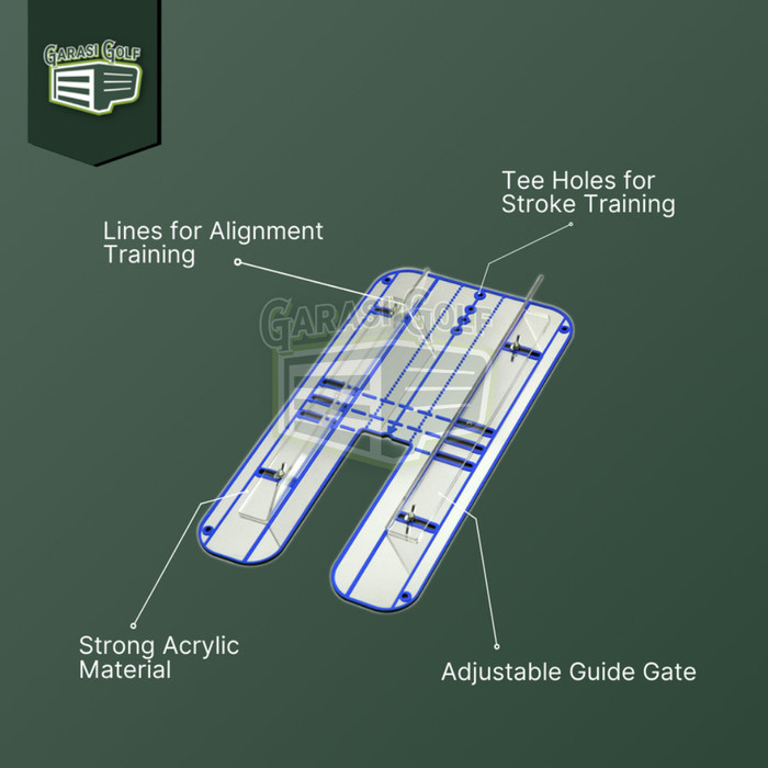 Jual Golf Putting Mirror With Gate - Alignment Eye Line Alat Swing ...