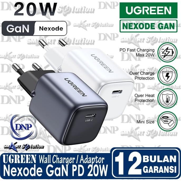 Jual UGREEN Kepala Charge Nexode GaN 20W PPS PD QC Fast Charging | Shopee Indonesia