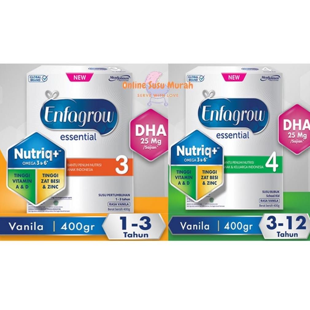 Jual COD ENFAGROW ESSENTIAL 3 4 400GR TAHAP 3 1-3 THN TAHAP 4 3 TAHUN ...