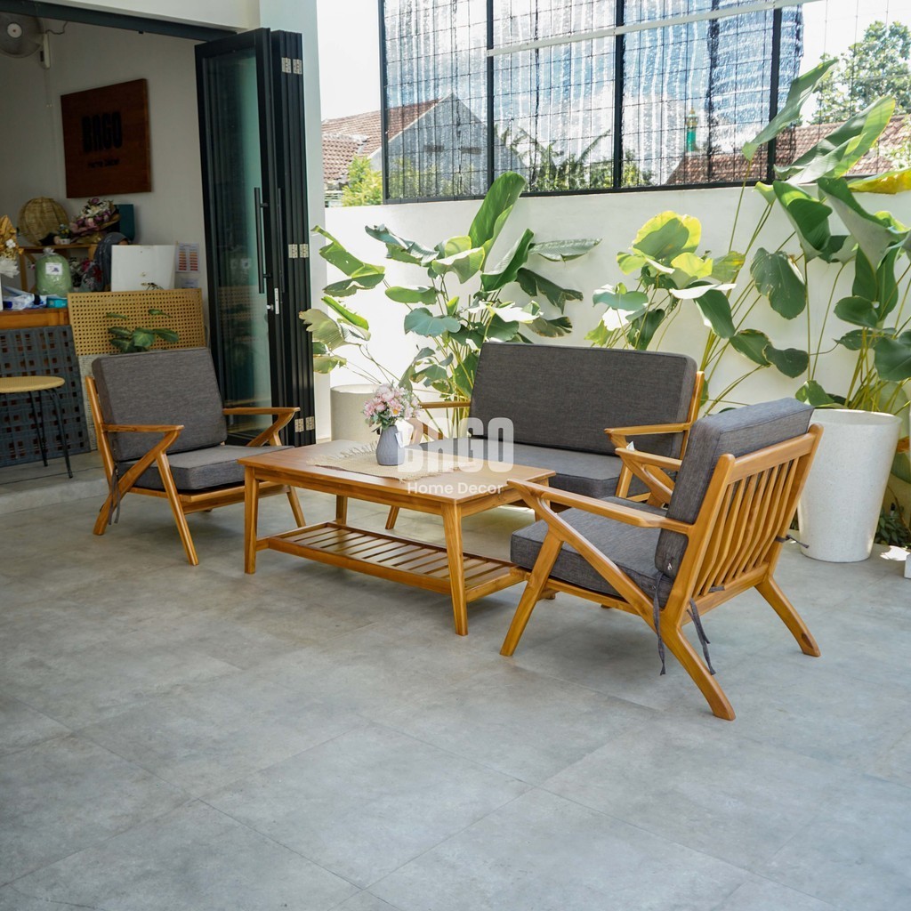Jual Serwood Sofa Set Furniture Kayu Jati | Shopee Indonesia