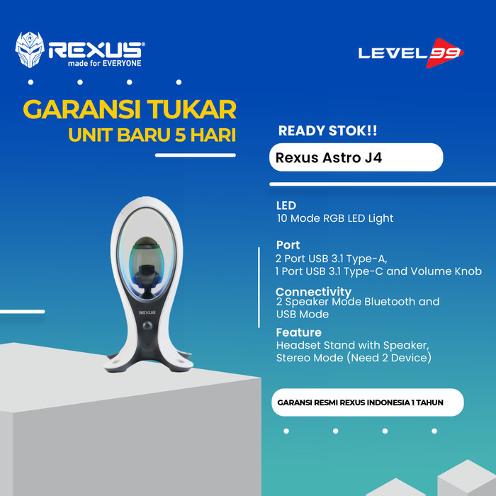 Jual REXUS ASTRO J4 HEADSET STAND SPEAKER | Shopee Indonesia