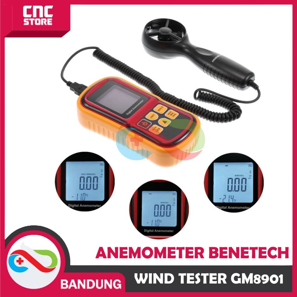 Jual DIGITAL ANEMOMETER WIND SPEED METER AIR METER ANEMOMETER GM8901 BENET | Shopee Indonesia