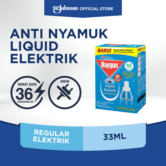 Jual Baygon Liquid Electric Refill Regular 33ml | Shopee Indonesia