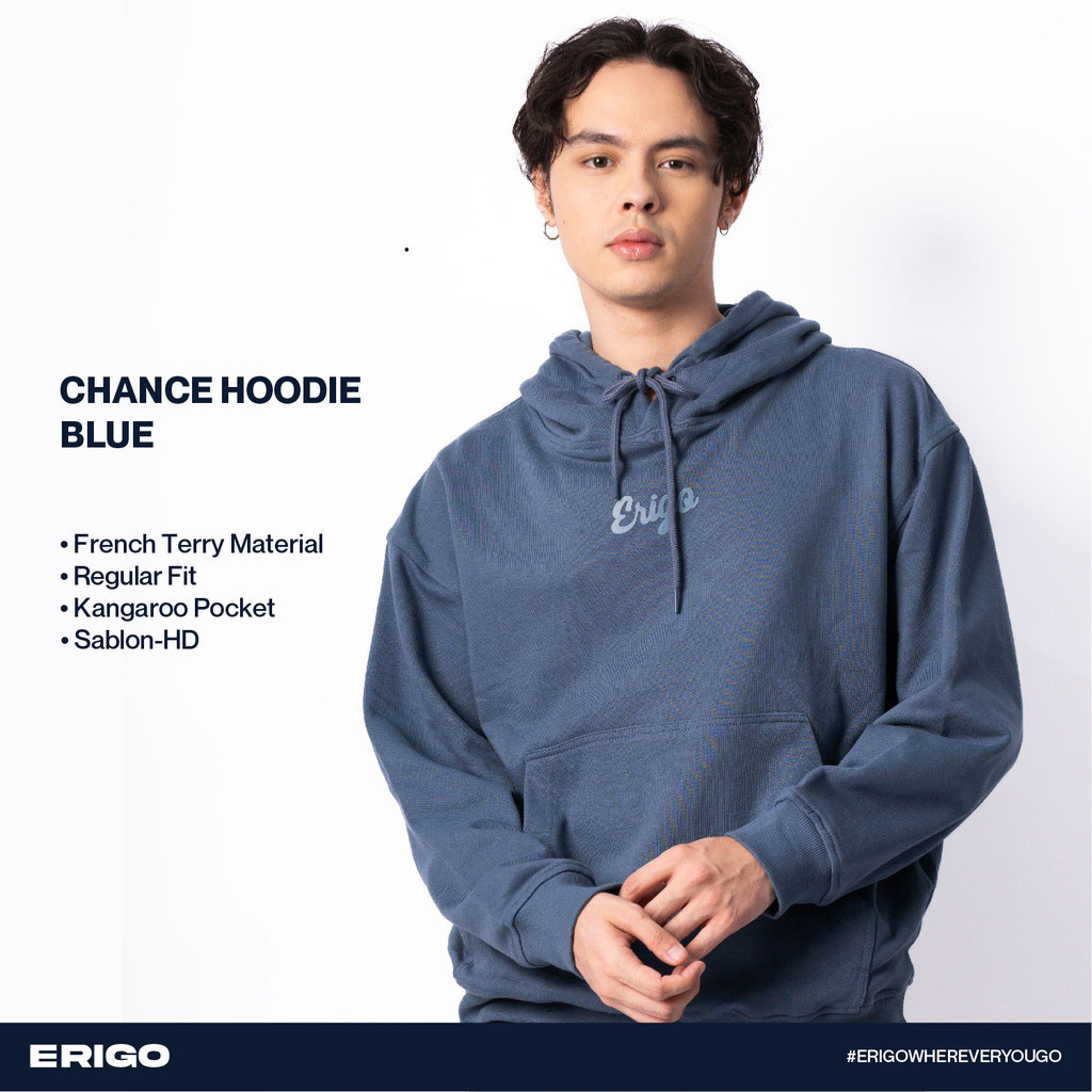 Jual Erigo Hoodie Chance Blue Unisex | Shopee Indonesia