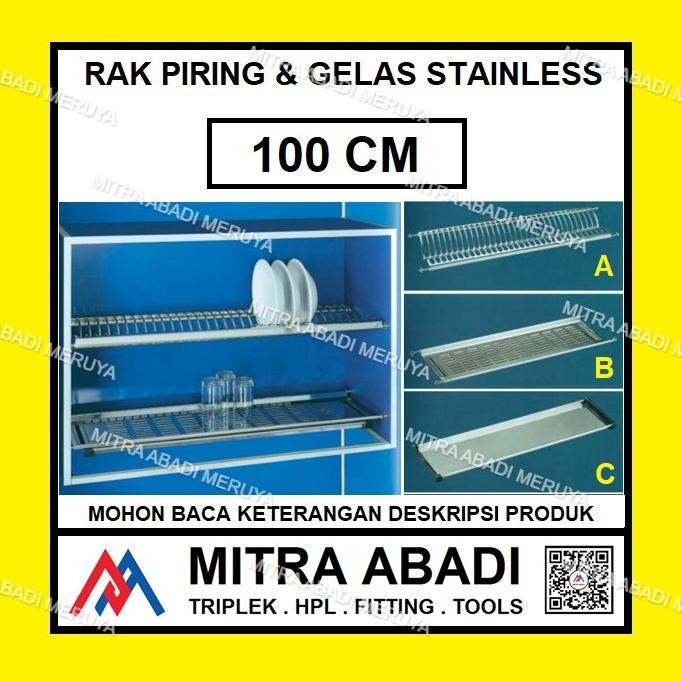 Jual [Bayar Di Tempat] Rak Piring & Gelas Stainless Kitchen Kabinet ...