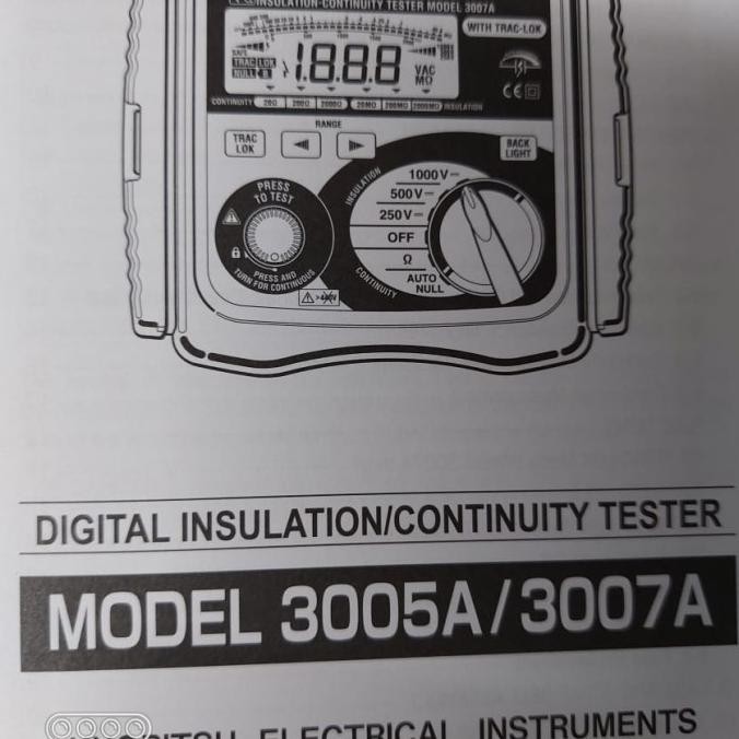 Jual Kyoritsu 3005A Digital Insulation Tester Megger / Meger | Shopee ...