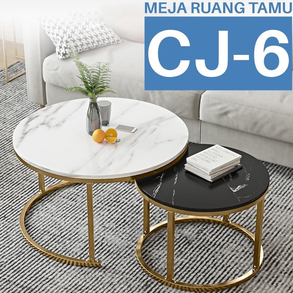 Jual Meja Bulat Ruang Tamu Meja Kopi Set Minimalis Meja Sudut Bundar ...