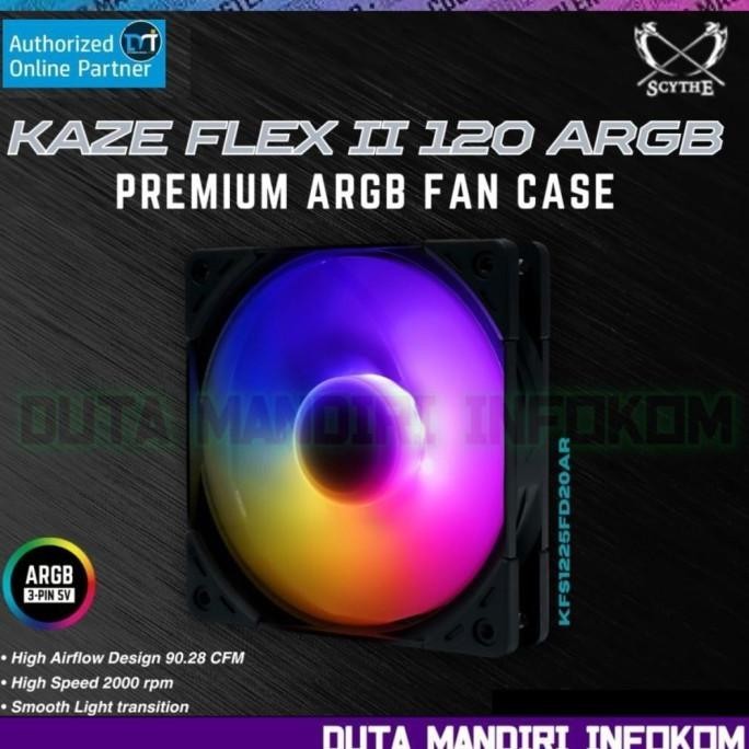 Jual Scythe Kaze Flex Ii 120 Argb - Pwm 300-2000 Rpm 120Mm Gaming Fan ...