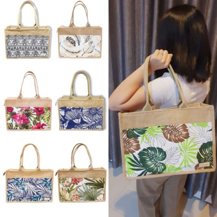 Jual Tas Goni Laminasi / Tas Burlap / Jute Bag - MOTIF KANVAS CUSTOM ...