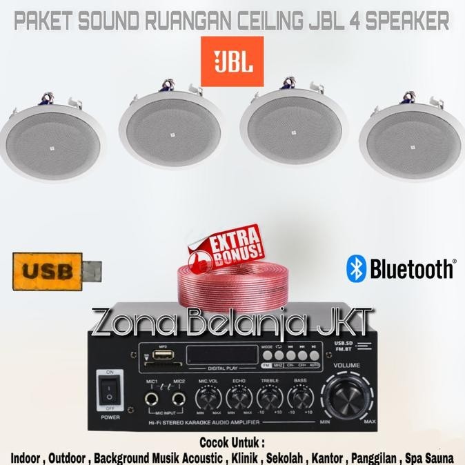 Jual Jual! Paket Sound Ruangan Indoor Speaker Plafon Ceiling Jbl 8 Inch ...