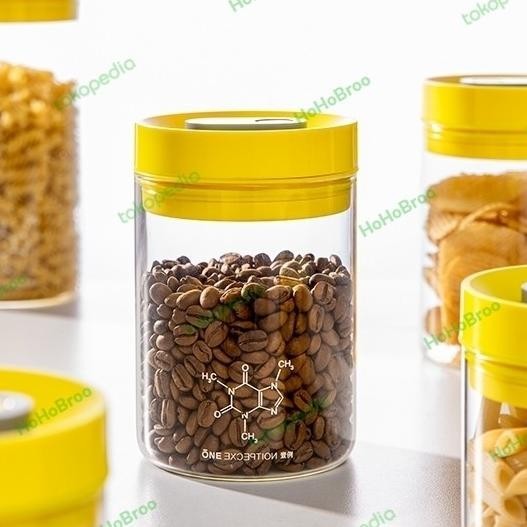 Jual Toples kaca vacuum canister pro kopi teh cemilan rempah bahan ...