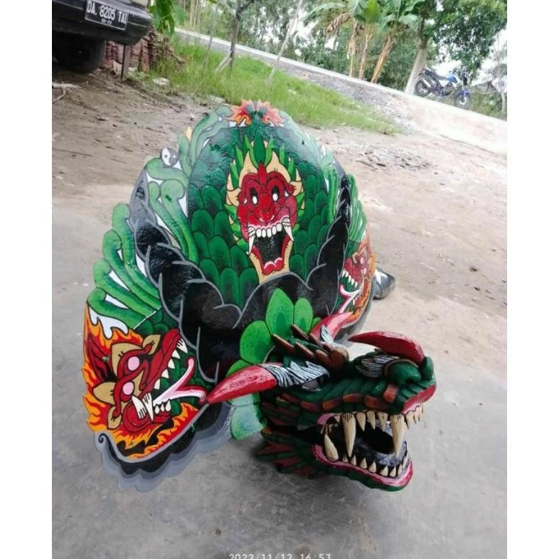 Jual Barongan Devil Sungut Full Kayu Asli Ukuran 14 Bonus Kemul Panjang ...