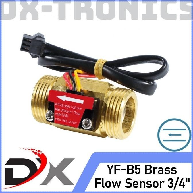 Jual DFG Flow Sensor Kuningan G3/4 Aliran Air 3/4" in YF-B5 1-30L/min ...