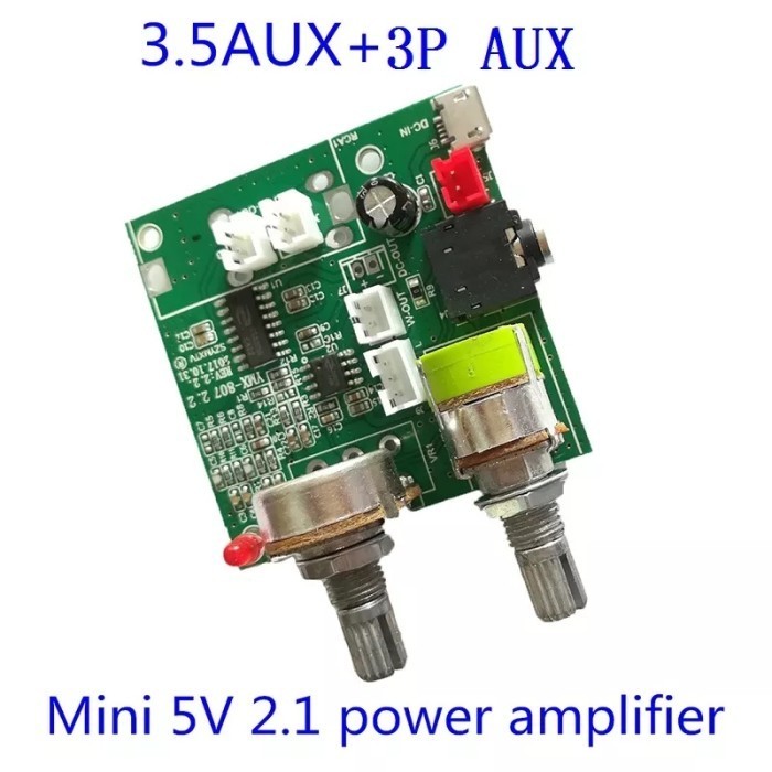 Jual Terlaris!! Digital Audio Amplifier Board 5V 20W 2.1 Channel ...