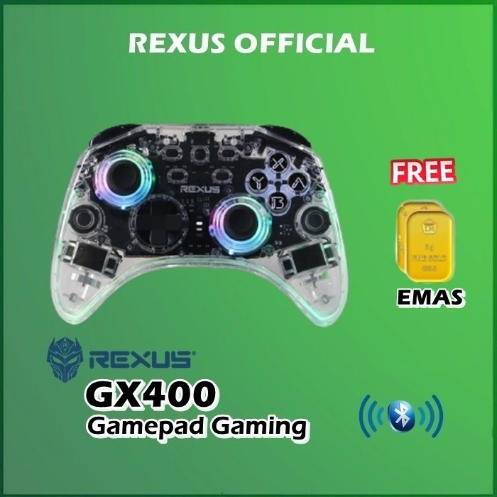 Jual Rexus Gx400 Gamepad Wireless Bluetooth Gaming Joystick Gx-400 ...