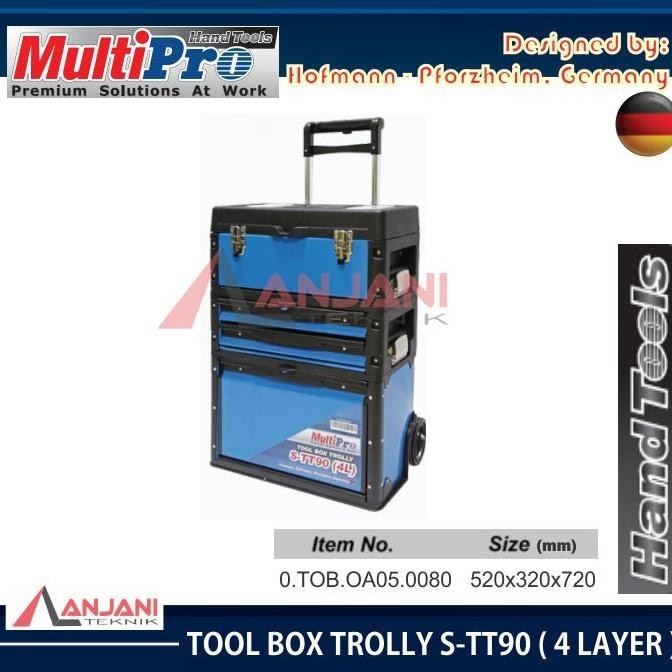 Jual BEBAS ONGKIR - TOOL BOX TROLLY 4 DRAWER MULTIPRO S-TT90 TOOLBOX SUSUN LACI CABINET 4L ...