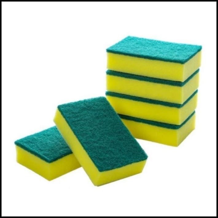 Jual Spon Busa Cuci Piring Kuning Busa Kering Spons Sponge 2 Sisi ...