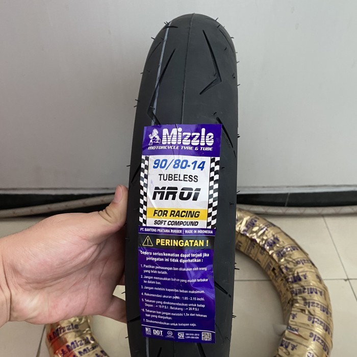 Jual Mizzle Mr01 Mr 01 90/80 Ring 14 Ban Matic Tubeles Racing Soft ...