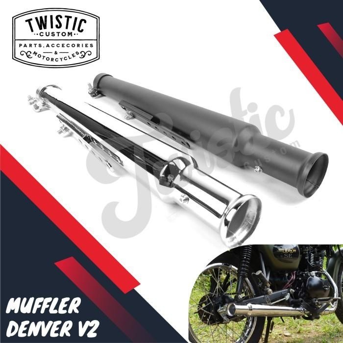 Jual Knalpot Muffler Denver V2 Motor W175 SR400 W250 Scorpio Tiger ...