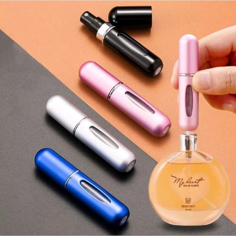 Jual Botol Parfum Mini Travel 5 ML Botol Spray Aluminium | Shopee Indonesia