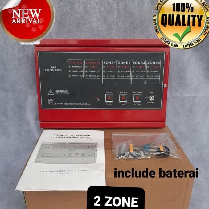 Jual NEW panel fire alarm 2 zone | MCFA Master Control conventional no hooseki | Shopee Indonesia