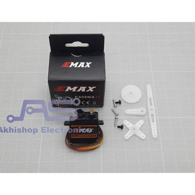 Jual EMAX ES08MA Metal Gear Servo | Shopee Indonesia