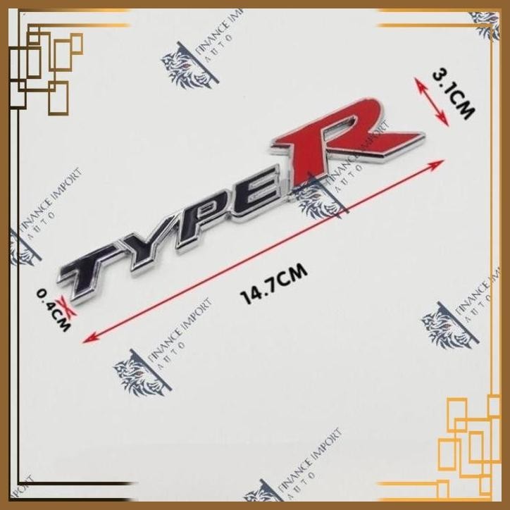 Jual [FCP] EMBLEM 3D STICKER MOBIL TYPE-R STIKER LOGAM TYPER TYPE R ...