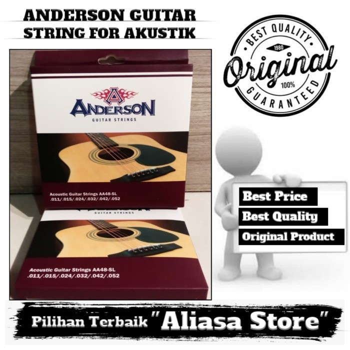 Jual ORIGINAL SENAR GITAR ANDERSON STRING AKUSTIK FULL SET | Shopee Indonesia