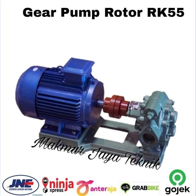 Jual Gear Pump Rotor Rk55+Motor 1,5Kw 220V Pompa Oli /Pompa Cairan ...