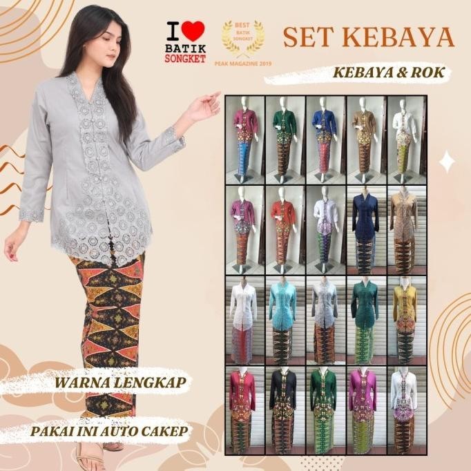 Jual baju kebaya encim 1 set | Shopee Indonesia