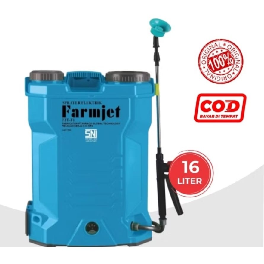 Jual SPRAYER ELEKTRIK FARMJET 16 LITER TANGKI SEMPROT HAMA | Shopee ...