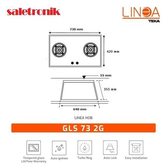 Jual [Baru] Kompor Tanam Gas Linea Teka Gls 73 2G Built In Gas Hob 2 ...