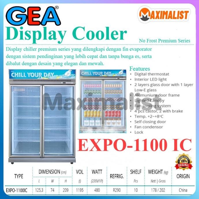 Jual [Ready Stock] Gea Expo-1100Ic Display Cooler / Showcase / Chiller ...
