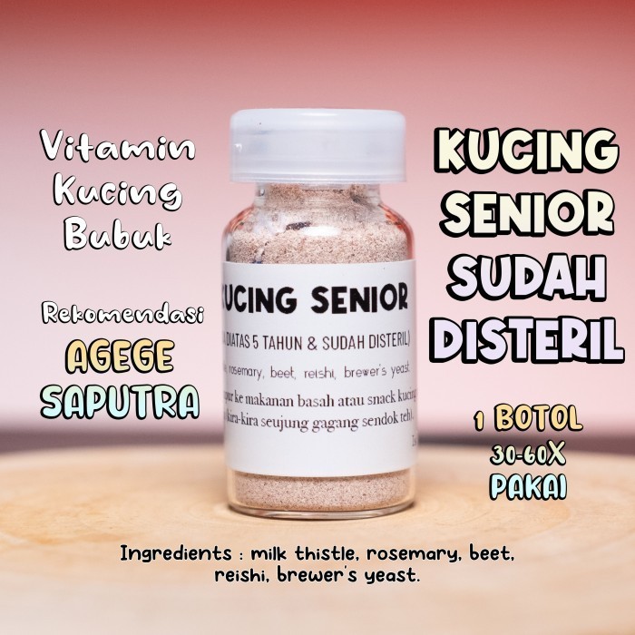 Jual Ready Vitamin Kucing Senior (Kucing Diatas Usia 5 Tahun & Sudah ...