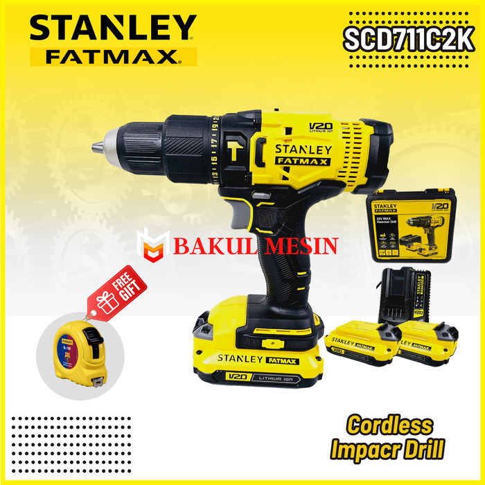 Jual Stanley Scd711C2K Mesin Bor Tembok Cordless Hammer Drill 20V ...