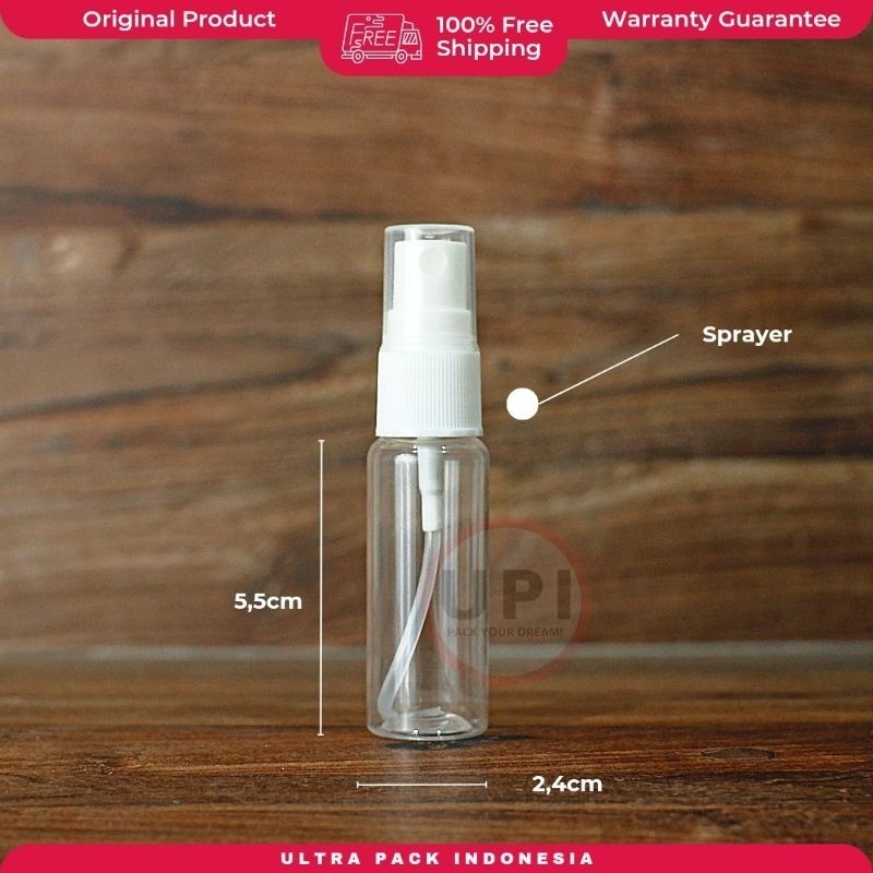 Jual Kemasan Botol Mist Spray - BOTOL PET BR 20ML CLEAR + SPRAYER PUTIH ...
