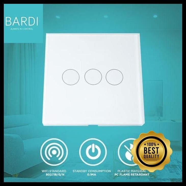 Jual Bardi Smart Wall Switch Saklar Pintar Touch Wifi Smart Home Eu 3 ...