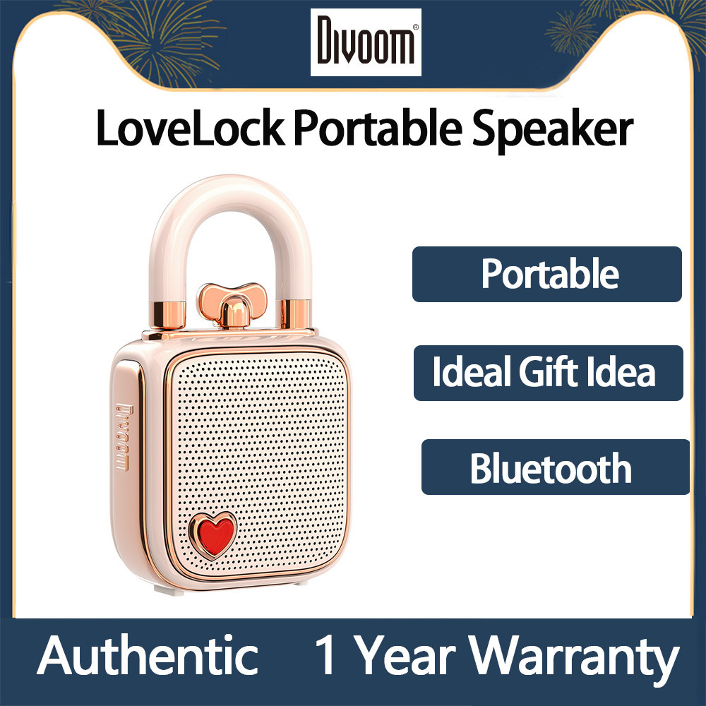 Jual Speaker Bluetooth Portabel Divoom LoveLock Asli, Desain Bergaya ...