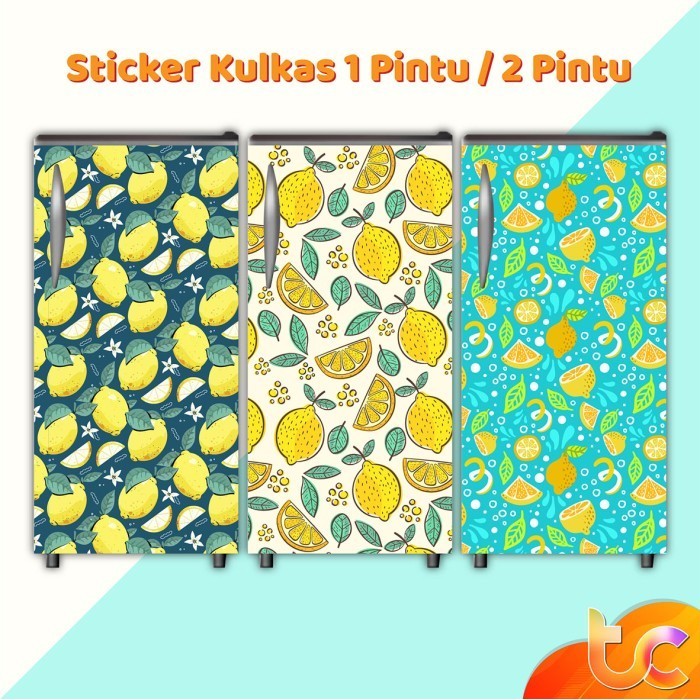 Jual STIKER KULKAS 1 PINTU DAN 2 PINTU - FRUITY PATTERN | Shopee Indonesia