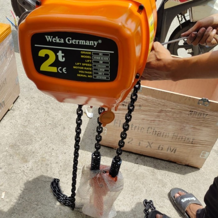 Jual [ Brunr ] Electric Chain Hoist 2 Ton X 6 Meter 220 Volt Weka ...
