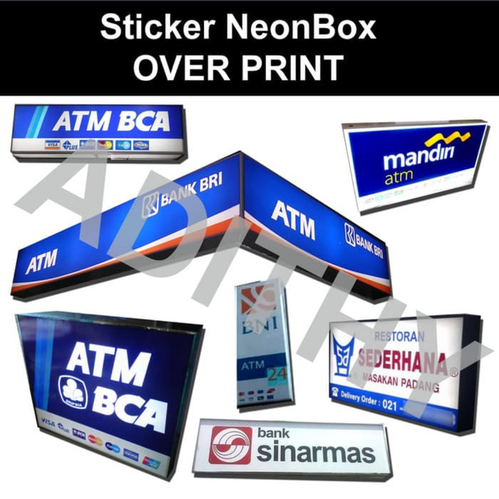 Jual Neon Box Stiker Custom 80x80cm - 2 sisi | Shopee Indonesia