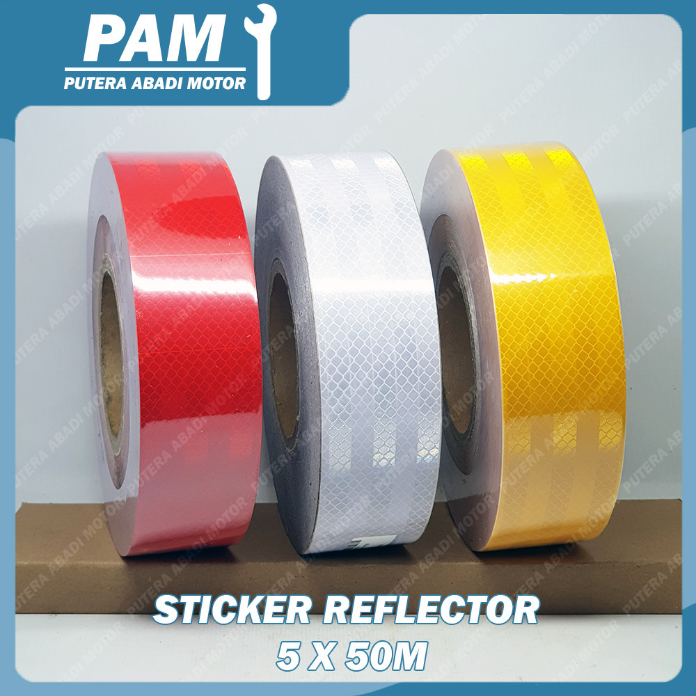 Jual Sticker Reflector High Quality 5 X 50M Stiker Reflektor 1 Roll ...