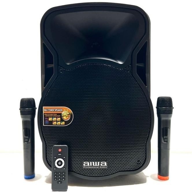 Jual Speaker Aktif Salon 12 Inch Aiwa Mega Bass Wireless Microphone ...