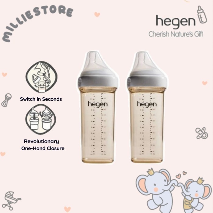 Jual Hegen PCTO 330ml / 11oz Feeding ttle PPSU 2-pack | Shopee Indonesia