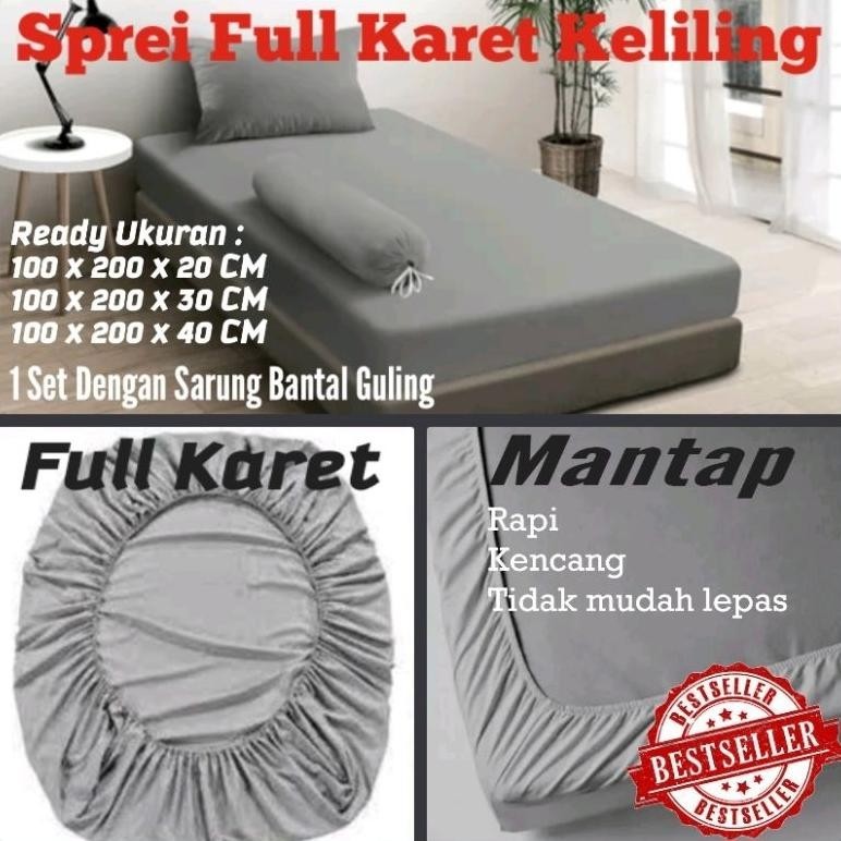 Jual [DISKON] Sprei Karet Keliling 100x200 CM Ready Untuk Tinggi Kasur ...