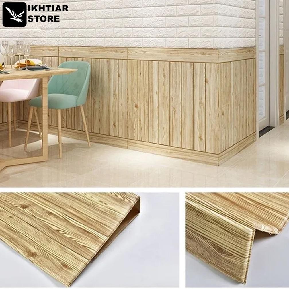 Jual To94 Promo Paket 20 Lembar Wallpaper Dinding 3D Foam Motif Serat ...