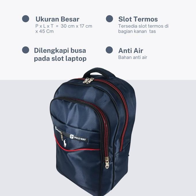 Jual Tas Ransel Pria Tas Sekolah Besar Bahan Nilon Tebal Bayar di Tempat | Shopee Indonesia