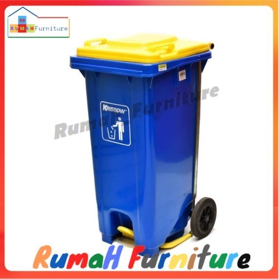 Jual Krisbow tempat sampah 120 Liter outdoor/tong sampah - Biru ...