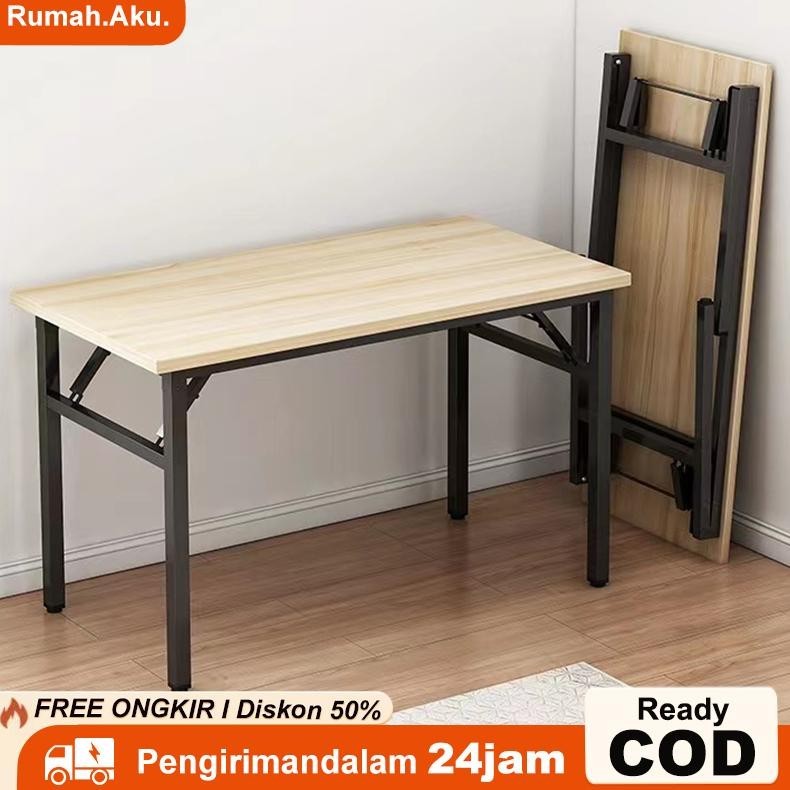 Jual Meja lipat portabel Meja kantor besi Meja Makan Meja Belajar Serbaguna Meja Lipat ...