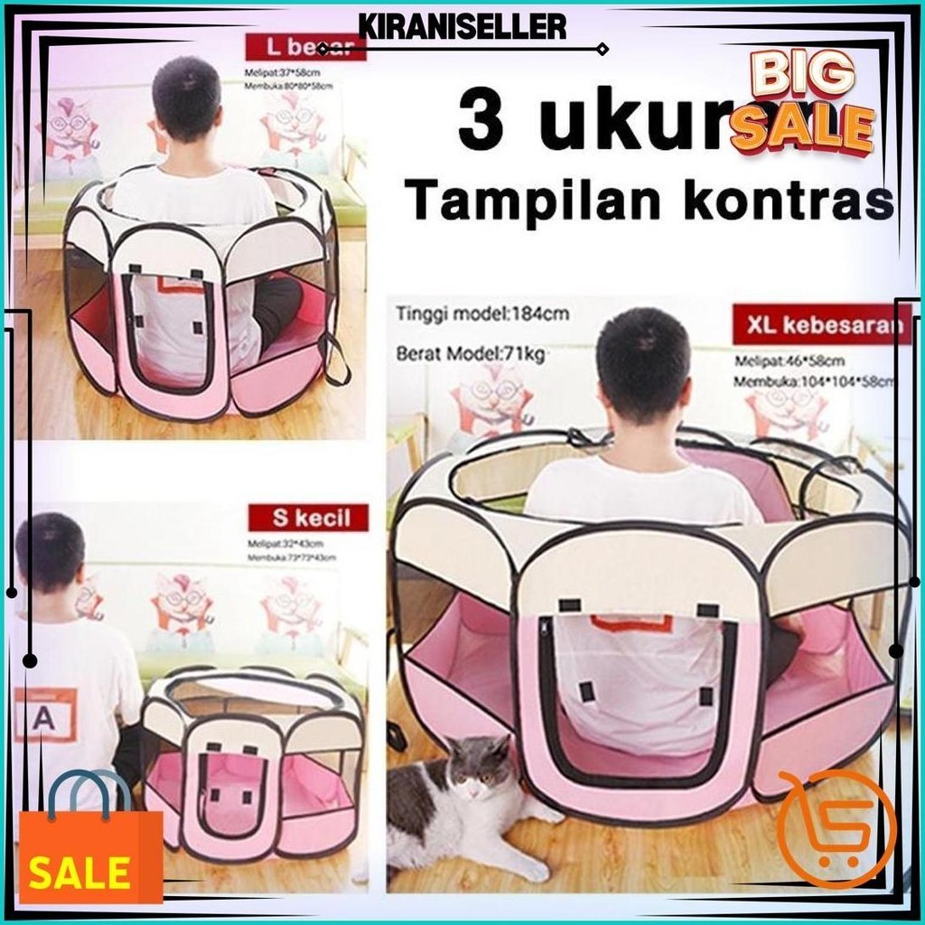 Jual Pagar Rumah Tenda Kucing Lipat Murah Besar Portable Portabel ...
